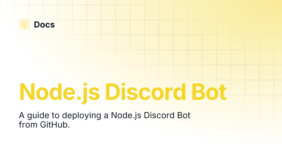 Node.js Discord Bot | Docs